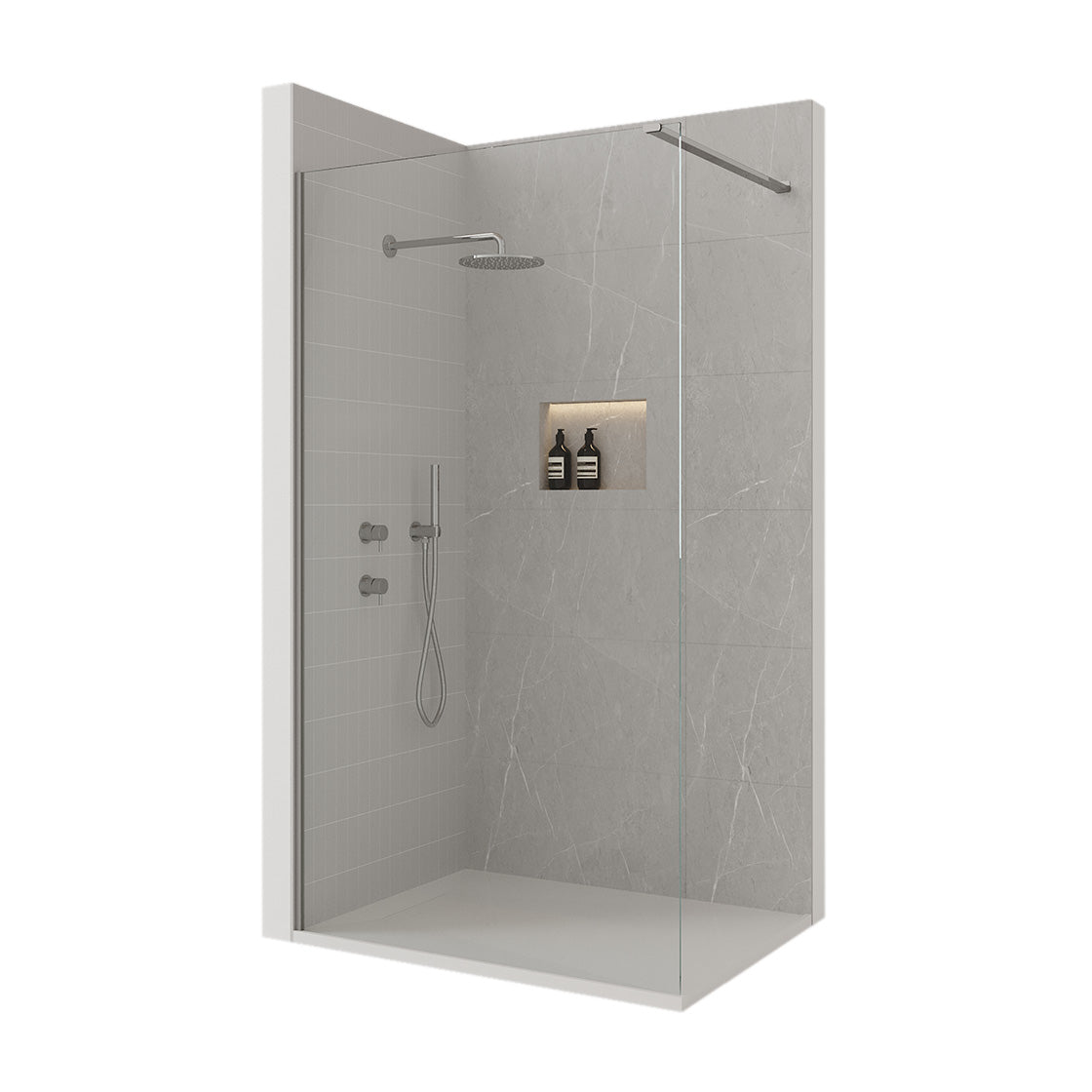 ATLANTIS EBONY & IVORY LYRIC 1200X900 TILED SHOWER KIT – Elite Bathroomware