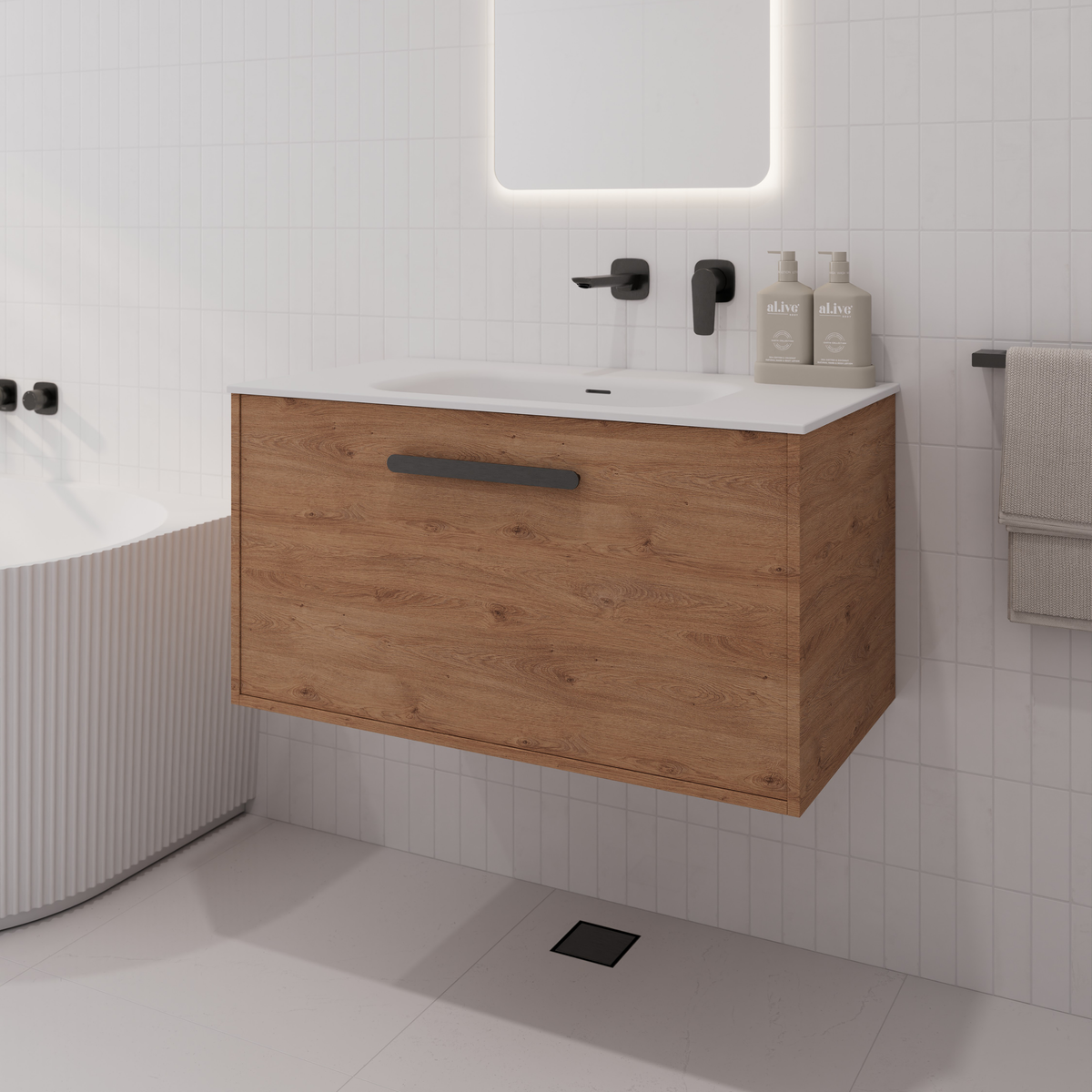 Hako 900 Inset Basin Vanity | Elite Bathroomware Furniture
