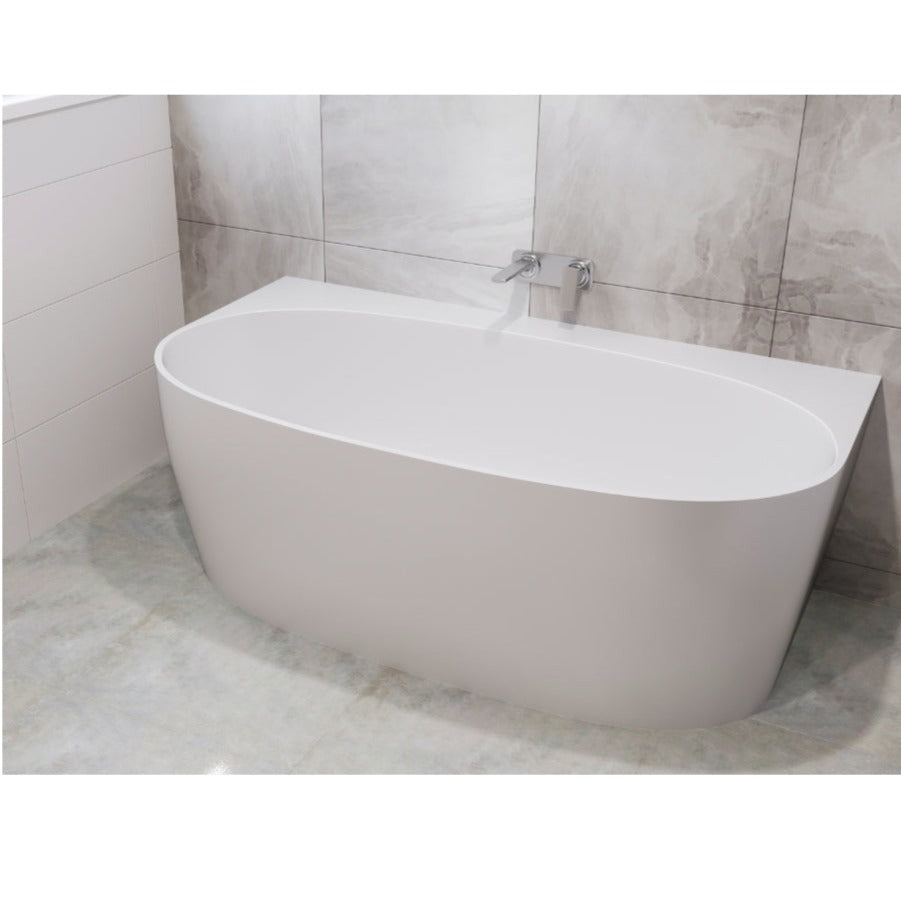 NEWTECH SPENCER MATTE WHITE BACK TO WALL BATH – Elite Bathroomware