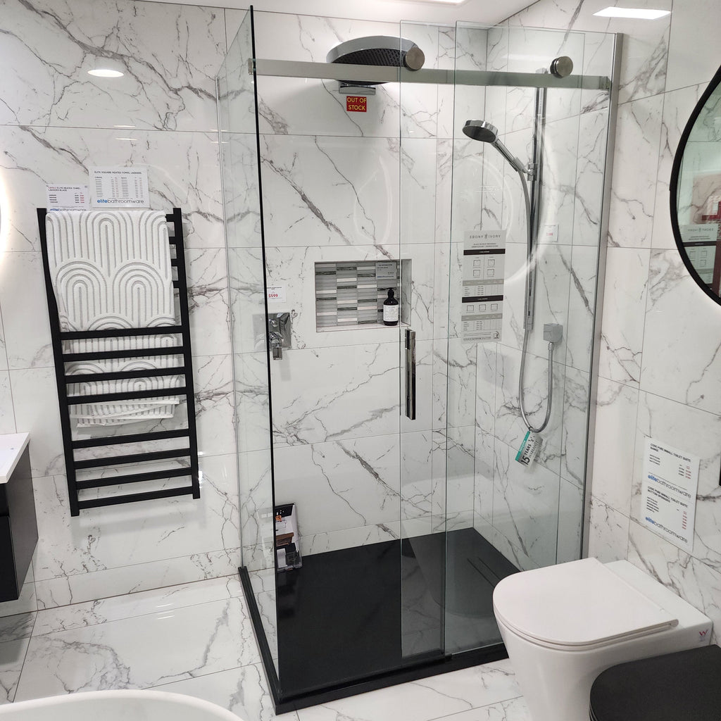 ATLANTIS EBONY & IVORY TAMBORA 1200X1000 TILED SHOWER KIT – Elite ...
