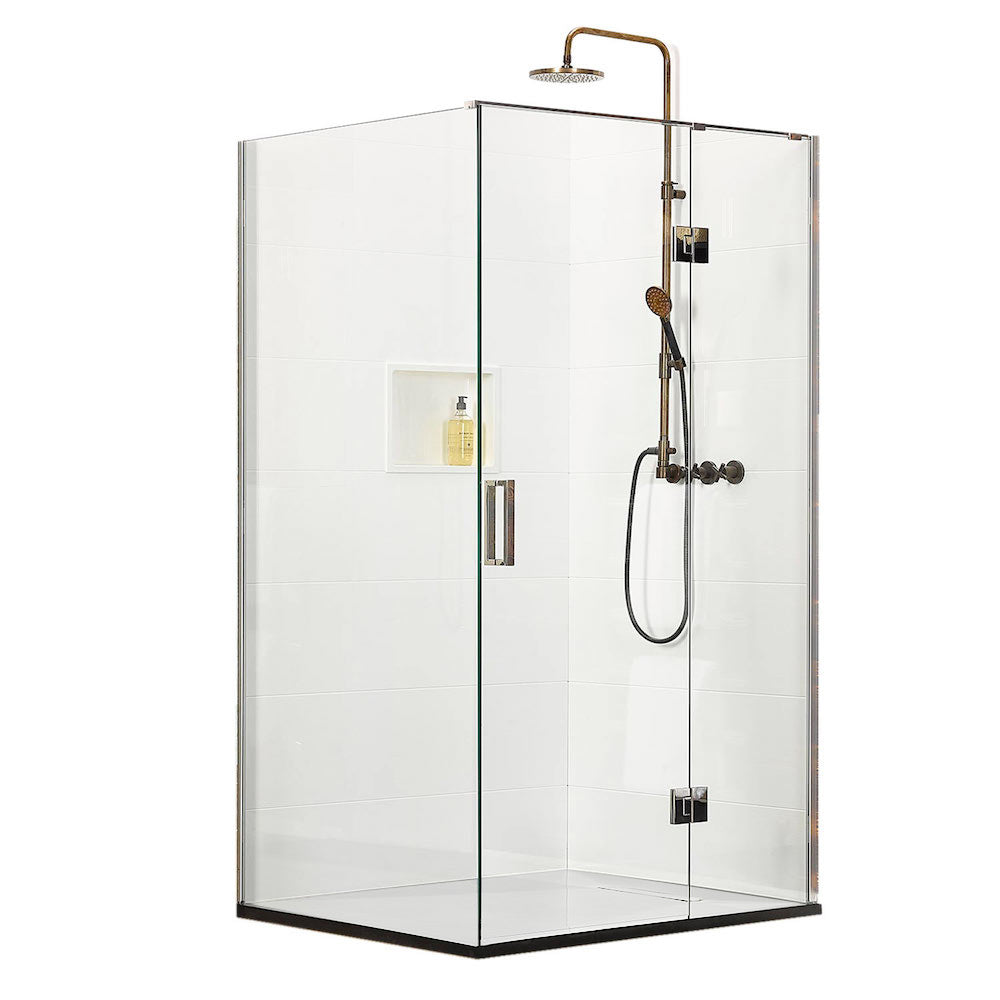 ATLANTIS EBONY & IVORY LYRIC 1200X900 TILED SHOWER KIT – Elite Bathroomware