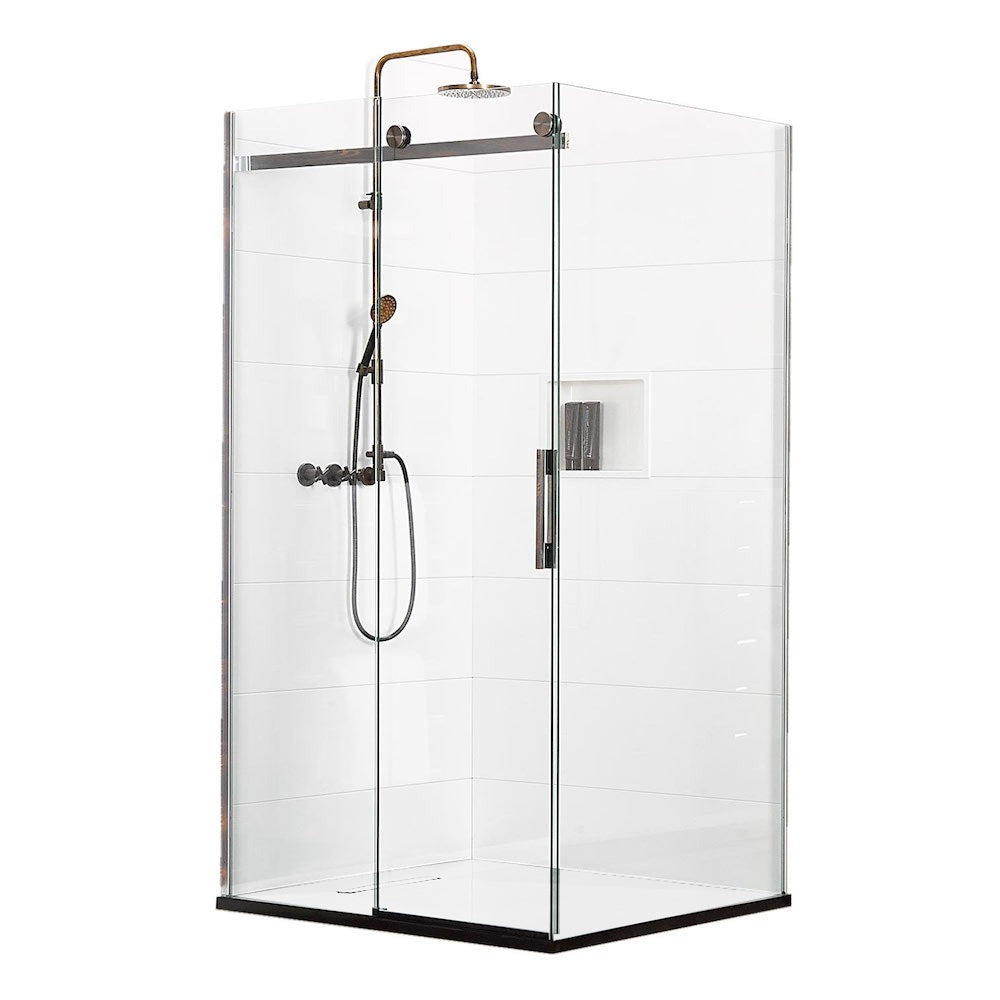 ATLANTIS EBONY & IVORY LYRIC 1200X900 TILED SHOWER KIT – Elite Bathroomware
