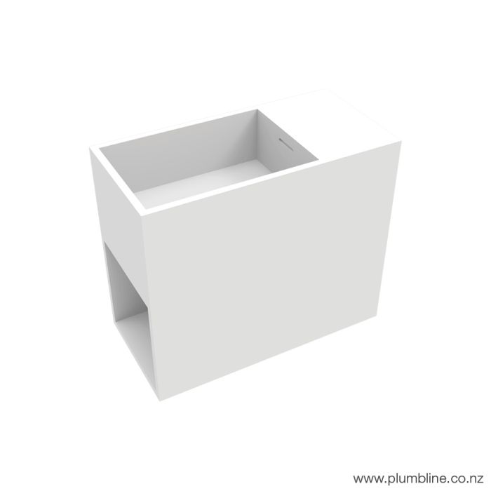 PLUMBLINE AXA 450 MINI WALL BASIN WITH SHELF – Elite Bathroomware