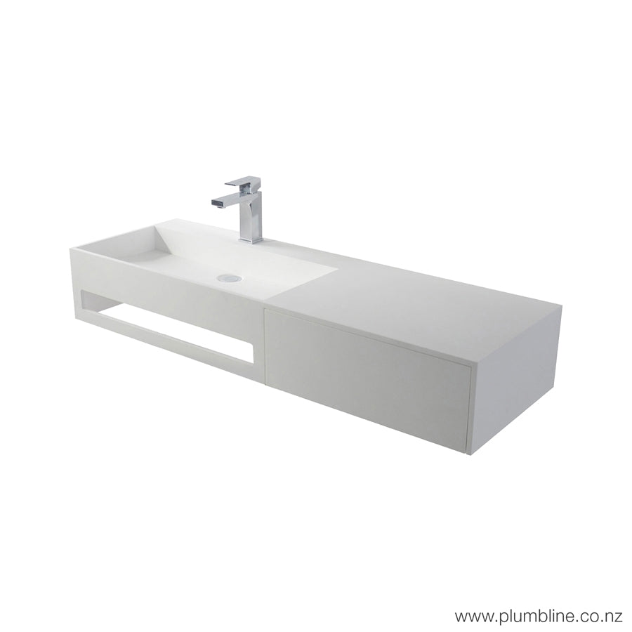 PLUMBLINE AXA 1200 BASIN WITH DRAWER – Elite Bathroomware
