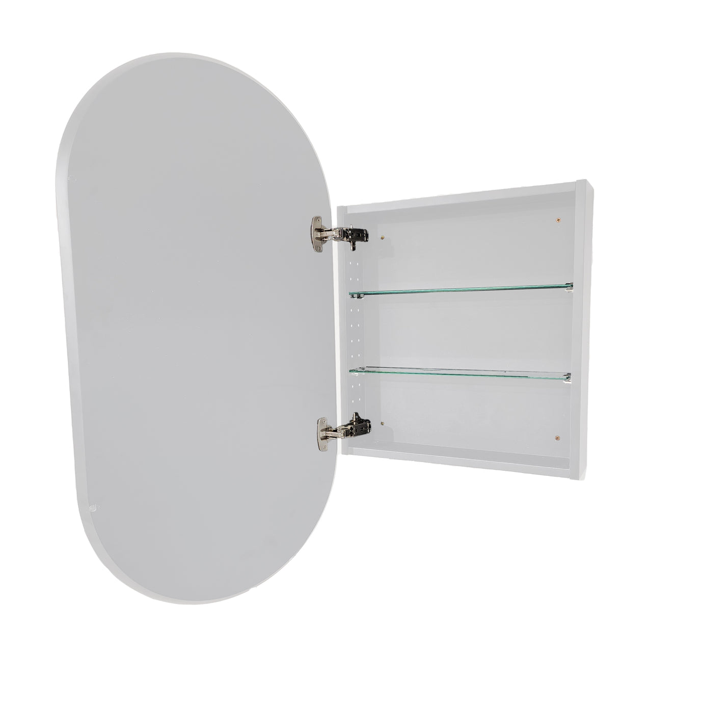 Code Neo Oval Inset Mirror Cabinet 500 X 950Mm White – Elite Bathroomware